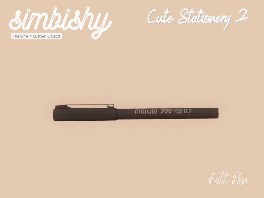 The Sims Resource - Cute Stationery Set 2 - Felt Pen