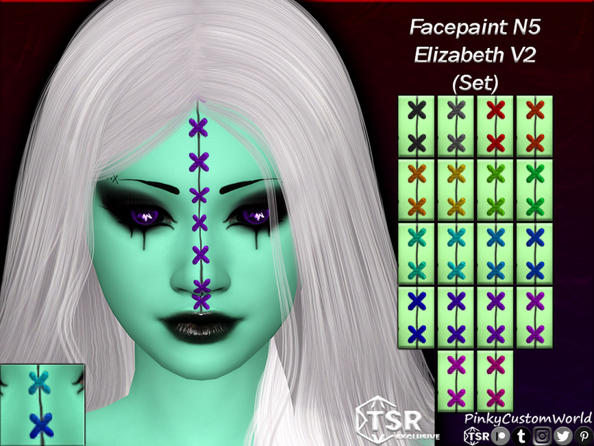 The Sims Resource - Facepaint N5 - Elizabeth V2 (Set)