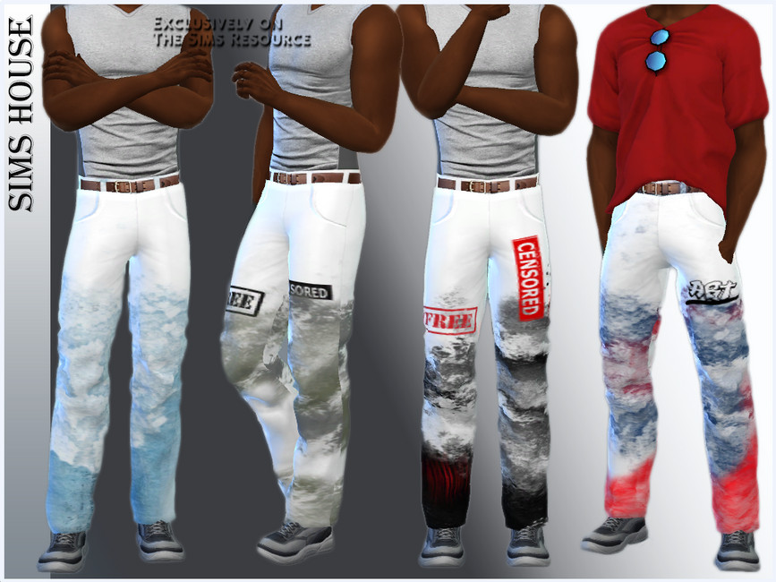 The Sims Resource - MEN'S JEANS PRINT