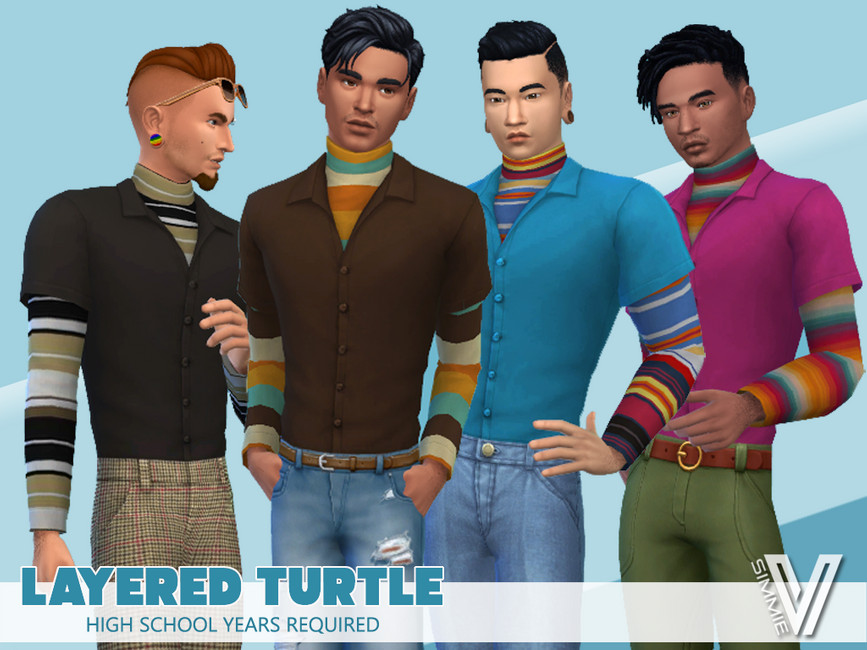 The Sims Resource - Layered Turtleneck