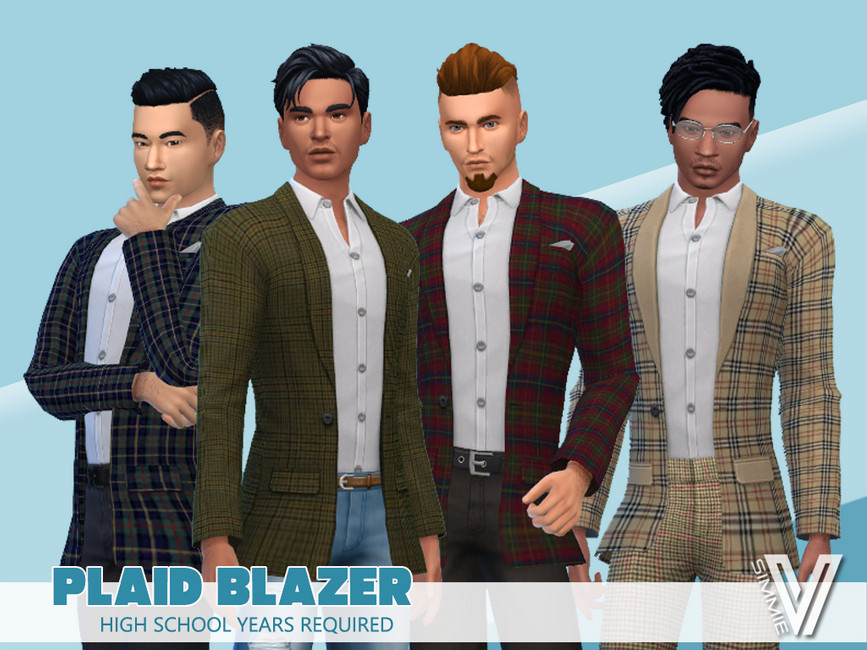 The Sims Resource - Plaid Blazer HSY Redux