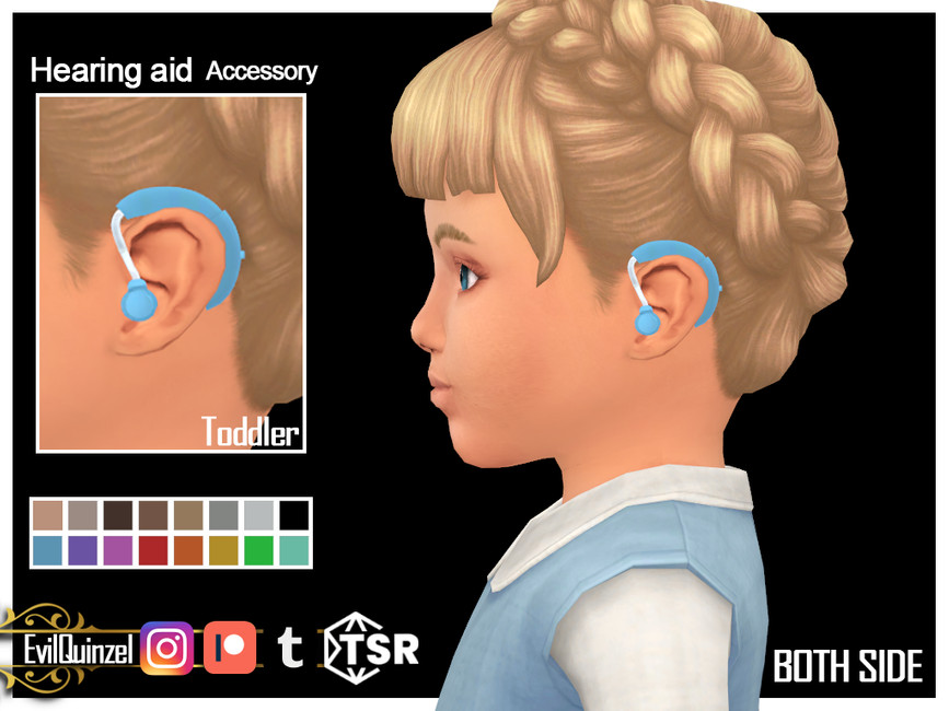 The Sims Resource - Hearing Aid Toddler Both Side Accessory