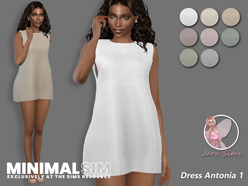 The Sims Resource - MINIMAL SIM Dress Antonia 1