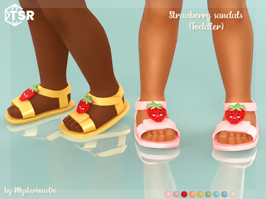 The Sims Resource - Strawberry sandals Toddler