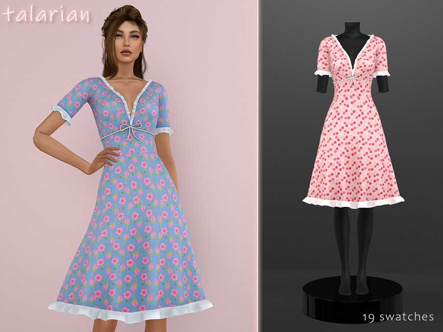 The Sims Resource - Josephine dress bow