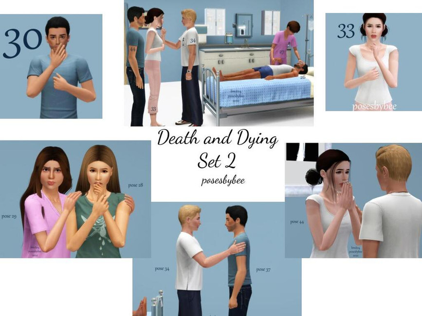 The Sims Resource - Death and Dying Poses Set 2