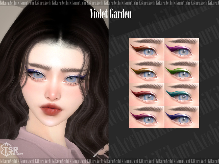 The Sims Resource - Violet Garden Eyeshadow
