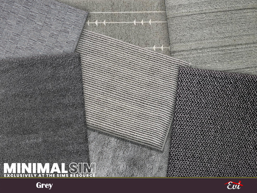 The Sims Resource - MinimalSim_Grey rugs