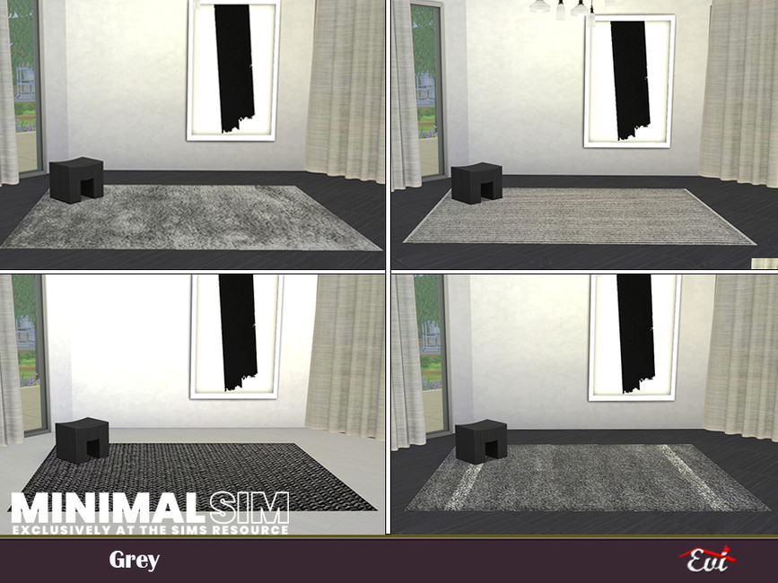 The Sims Resource - MinimalSim_Grey rugs