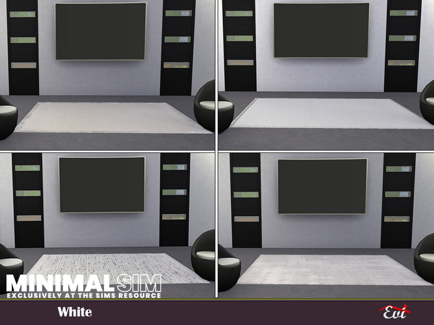 The Sims Resource - MinimalSim_White rugs