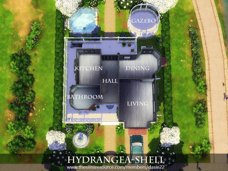The Sims Resource - Hydrangea-Shell