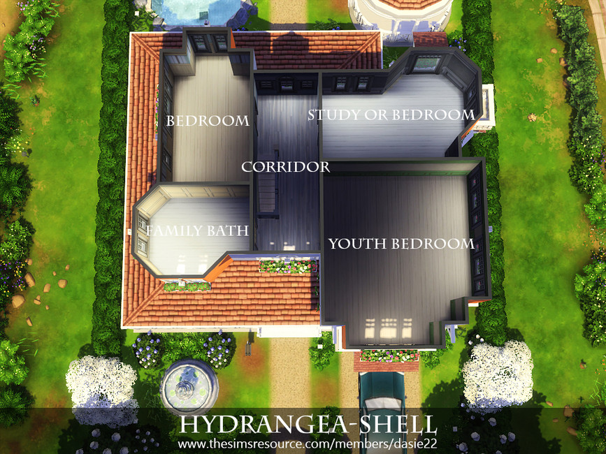 The Sims Resource - Hydrangea-Shell