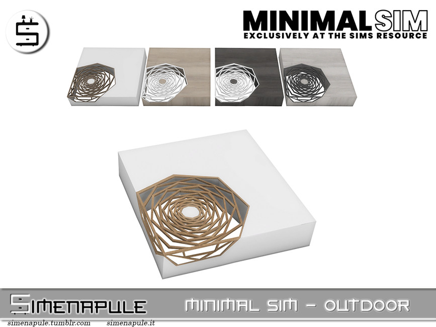 The Sims Resource - Outdoor Minimal Sim - Coffee Table 01