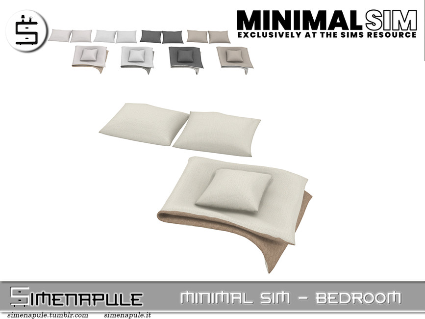 The Sims Resource - Bedroom Minimal Sim - Blanket Bed