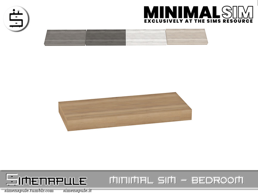 The Sims Resource - Bedroom Minimal Sim - Shelf