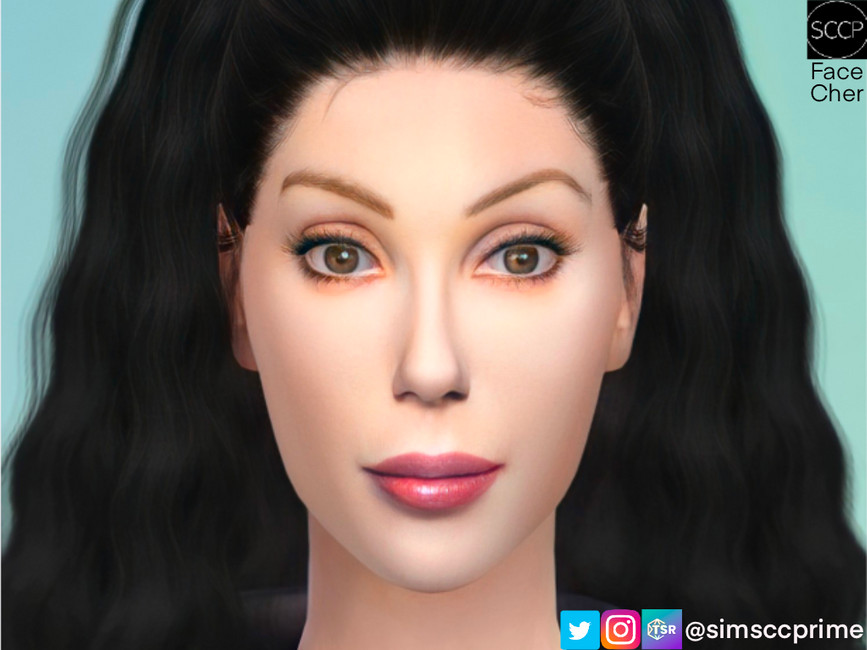The Sims Resource - Faceskin for Cher from 1990