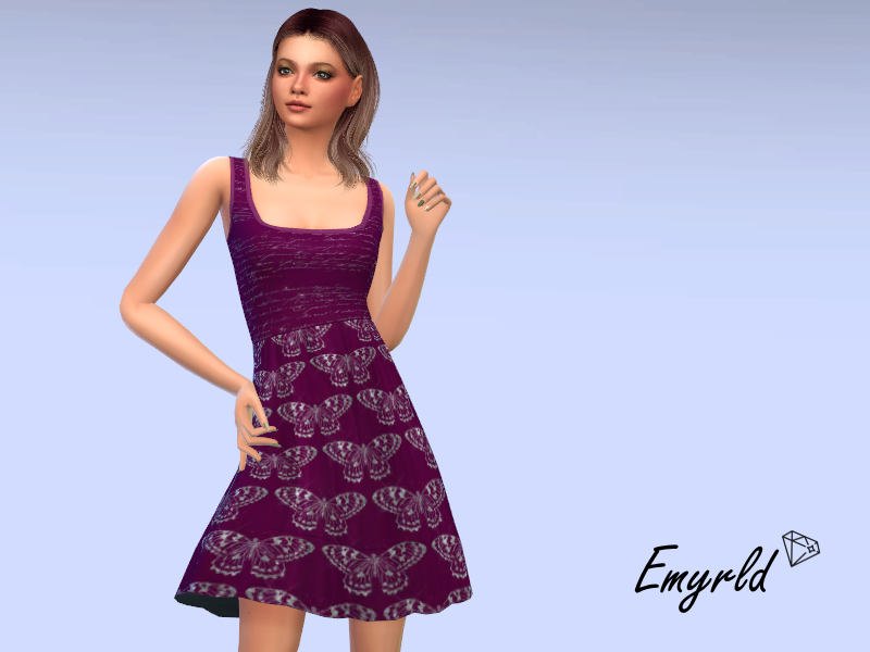 The Sims Resource | Elegant Magenta Dress (requires Seasons)
