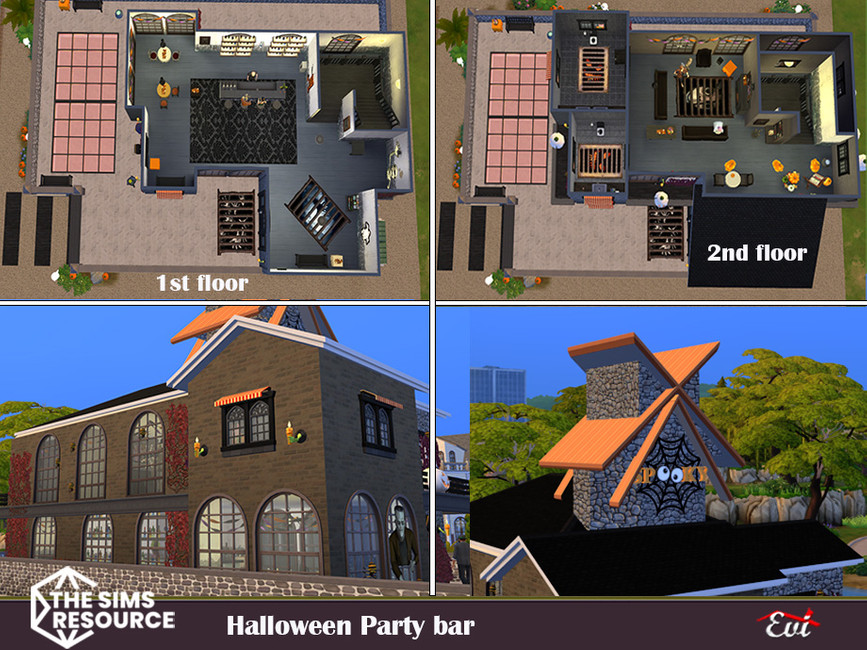 The Sims Resource - Halloween Party Bar_TSR only CC