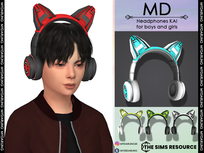 The Sims Resource - Headphones KAI CHILD
