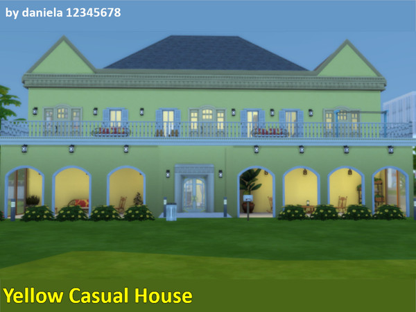 The Sims Resource | Yellow Casual House-Villa