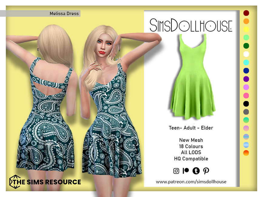 The Sims Resource - Melissa Dress
