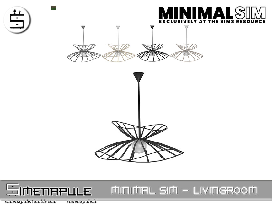 The Sims Resource - Livingroom Minimal Sim Ceiling Lamp