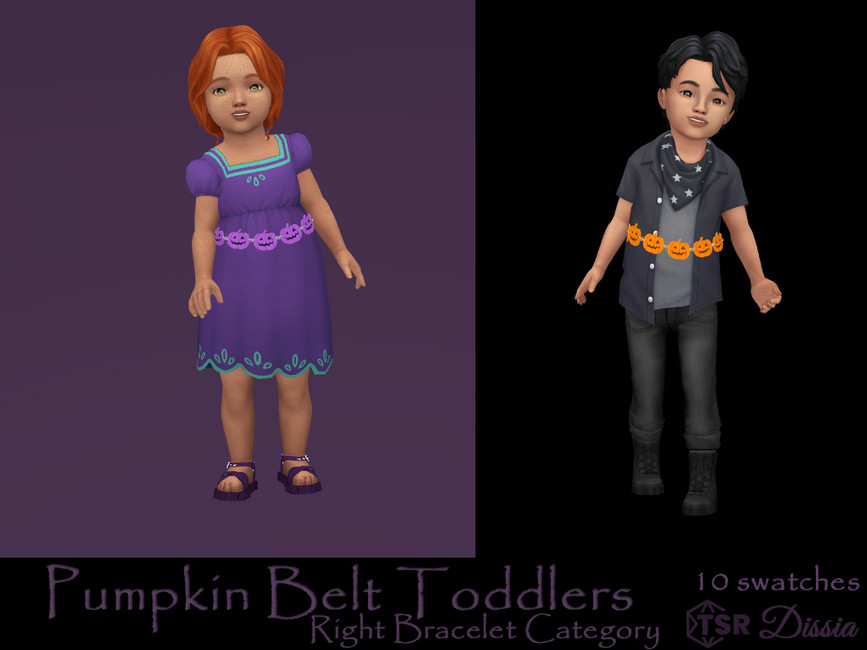 The Sims Resource - Pumpkin Accessory Belt Toddlers