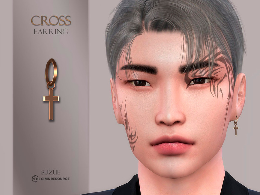 The Sims Resource - Cross Earring
