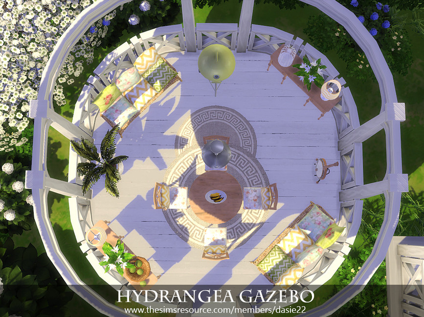 The Sims Resource - Hydrangea Gazebo