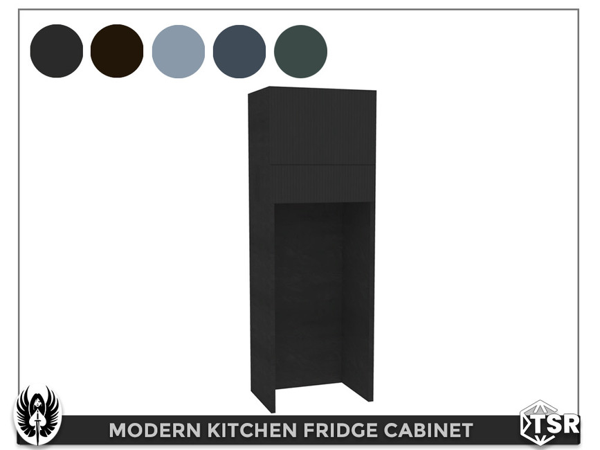 The Sims Resource - Modern Kitchen Fridge Cabinet