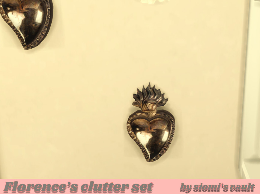 The Sims Resource - Florence clutter set Heart wal decor