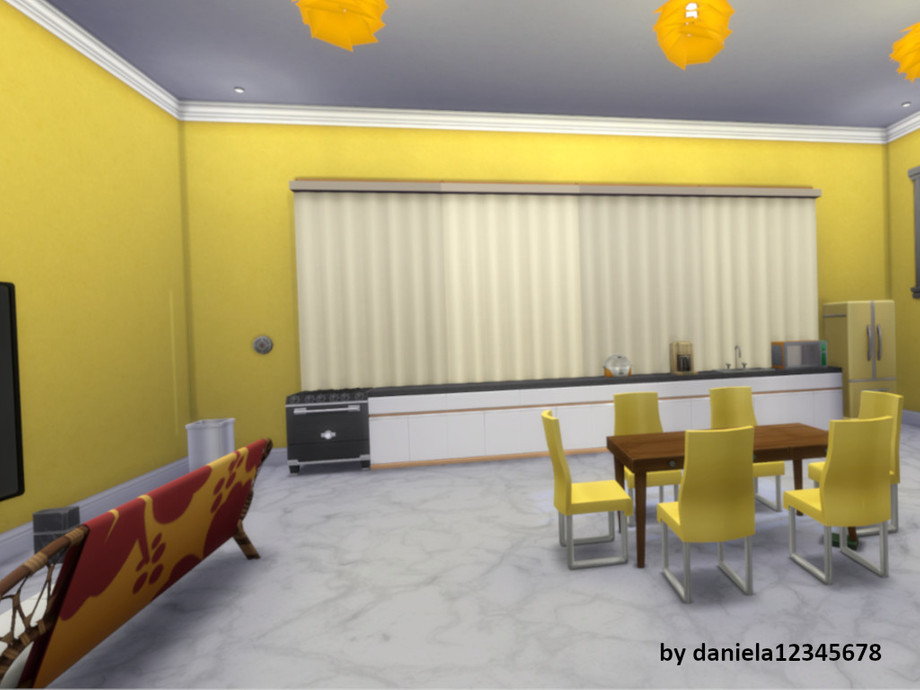 The Sims Resource | Yellow Casual House-Villa