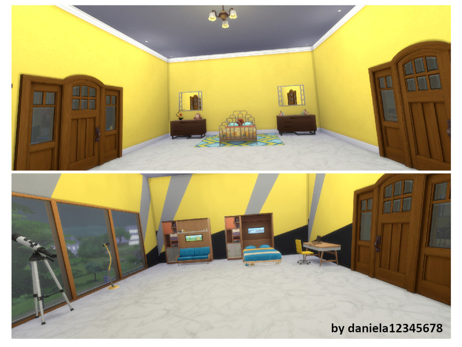 The Sims Resource | Yellow Casual House-Villa