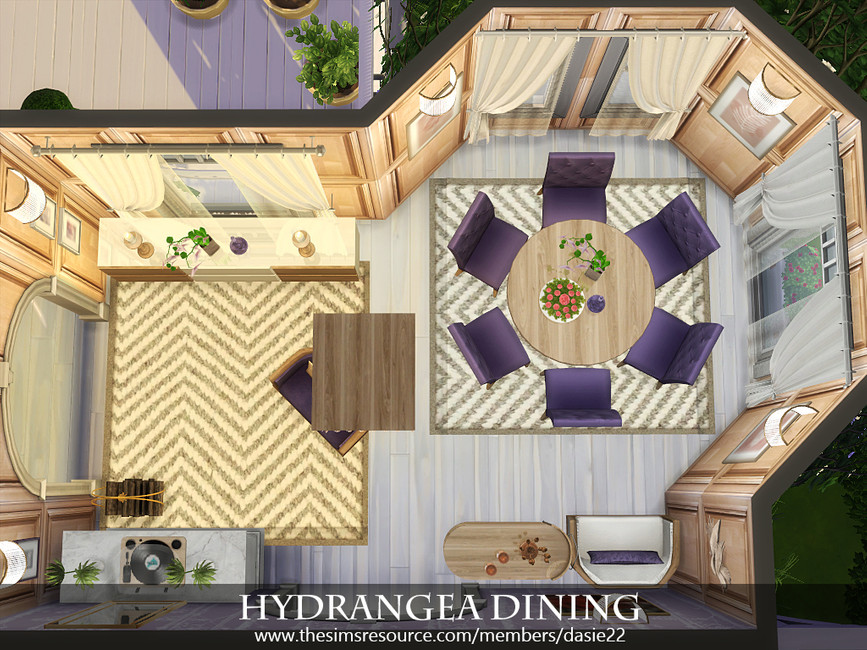 The Sims Resource - Hydrangea Dining
