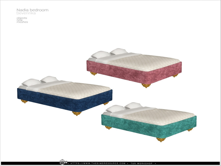 The Sims Resource - Nadia bedroom - bed double