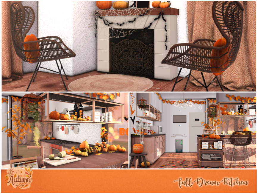 The Sims Resource - Fall Dream Kitchen CC only TSR