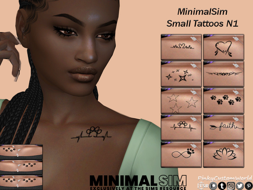 The Sims Resource - MinimalSim - Small Tattoos N1