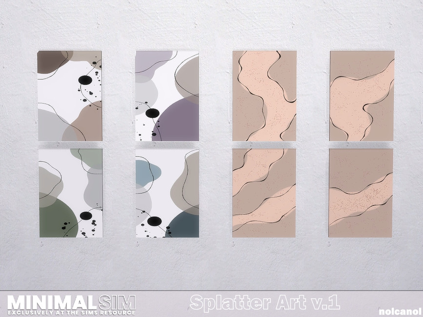 The Sims Resource - MinimalSIM Splatter Art v.1