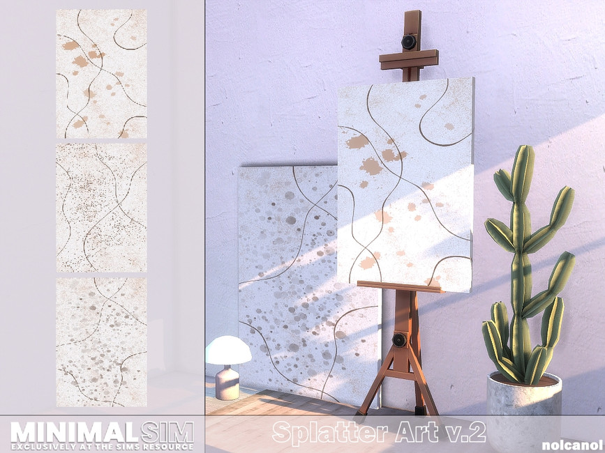 The Sims Resource - MinimalSIM Splatter Art Set
