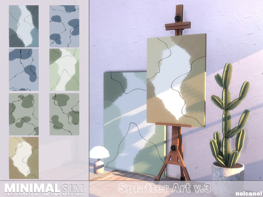 The Sims Resource - MinimalSIM Splatter Art Set