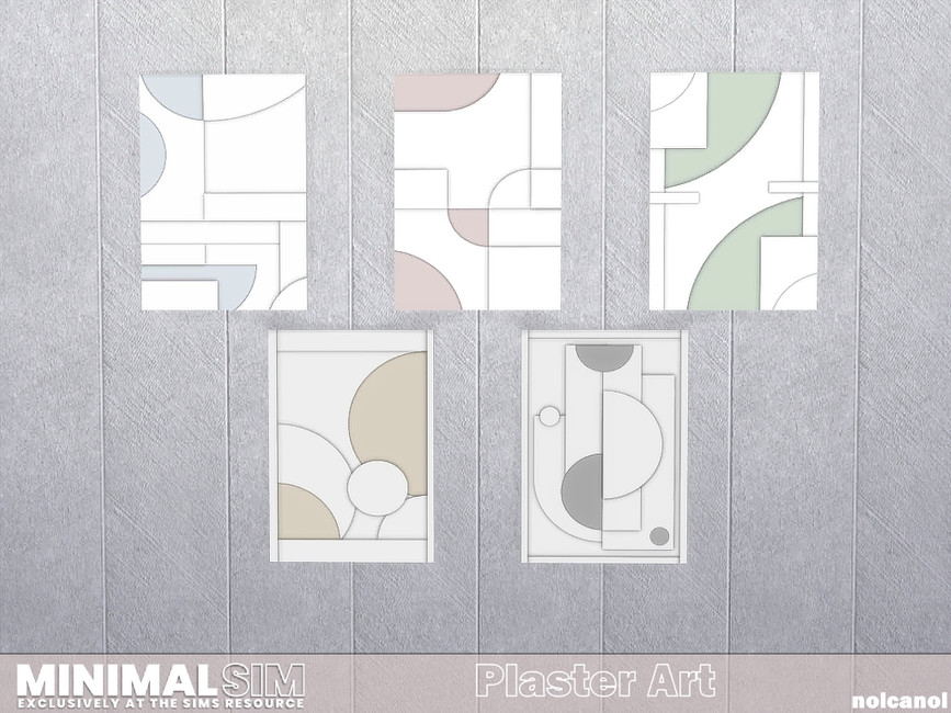 The Sims Resource - MinimalSIM Plaster Art