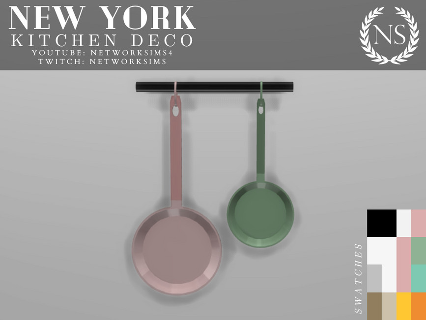 The Sims Resource - New York Kitchen Deco PtI - Hanging Pans