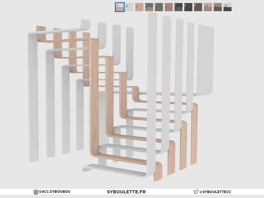 The Sims Resource - MinimalSim - Strip Spiral stairs (medium)