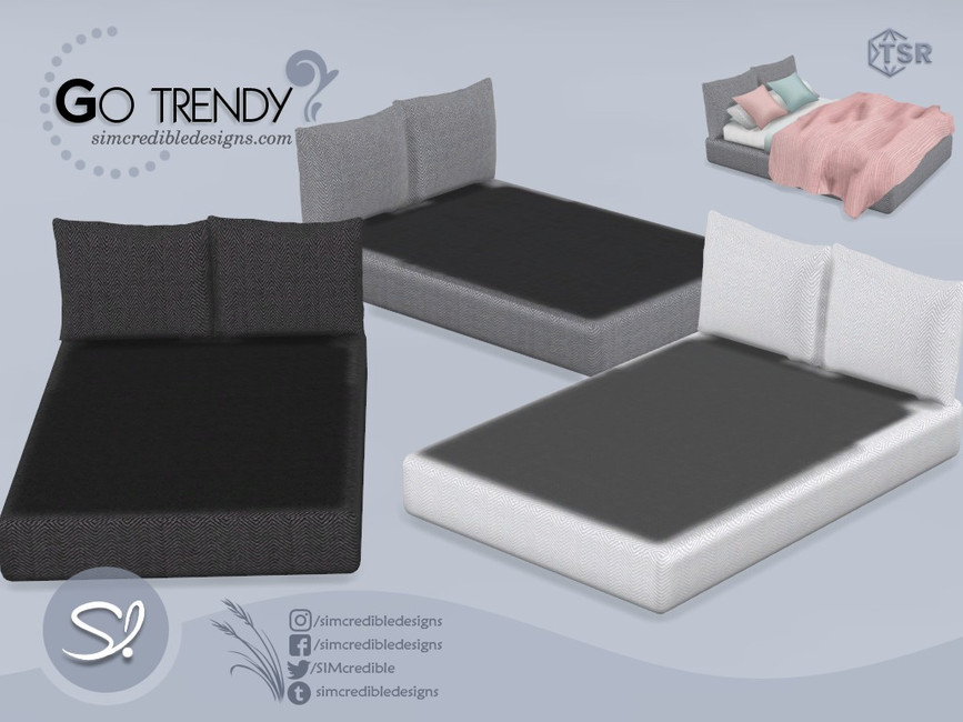 The Sims Resource - Go Trendy Bed Frame