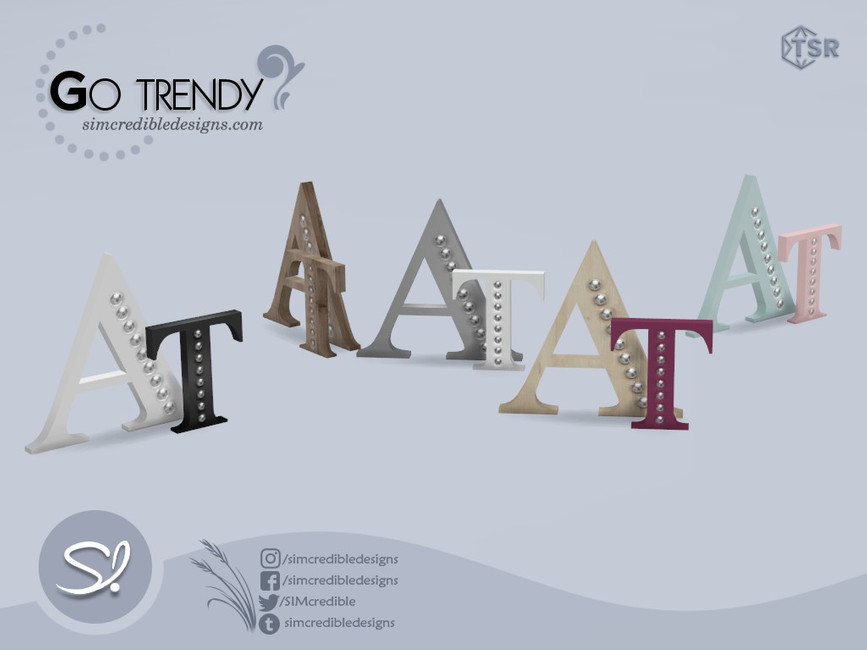 The Sims Resource - Go Trendy Letters