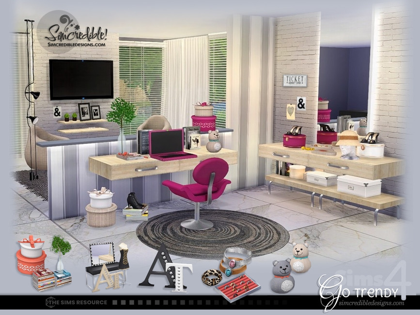 The Sims Resource - Go Trendy Office