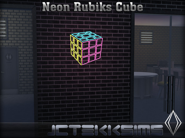 The Sims Resource | Neon Rubiks Cube