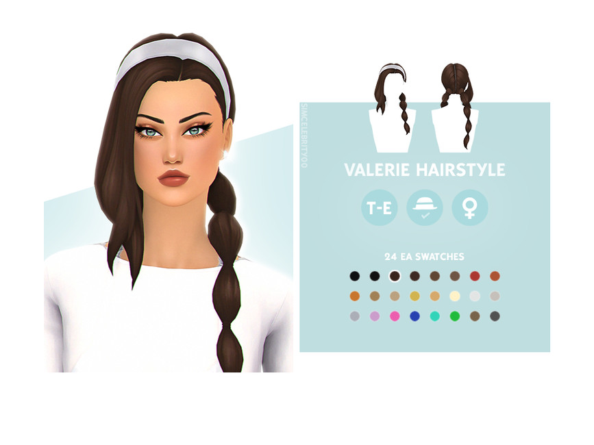 The Sims Resource - Valerie Hairstyle