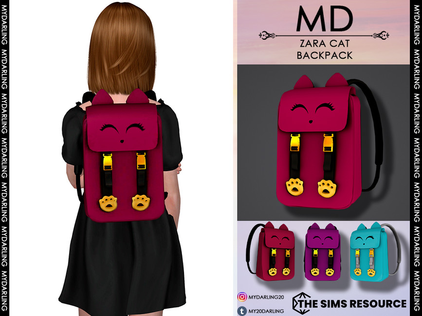 The Sims Resource - zara cat backpack CHILD