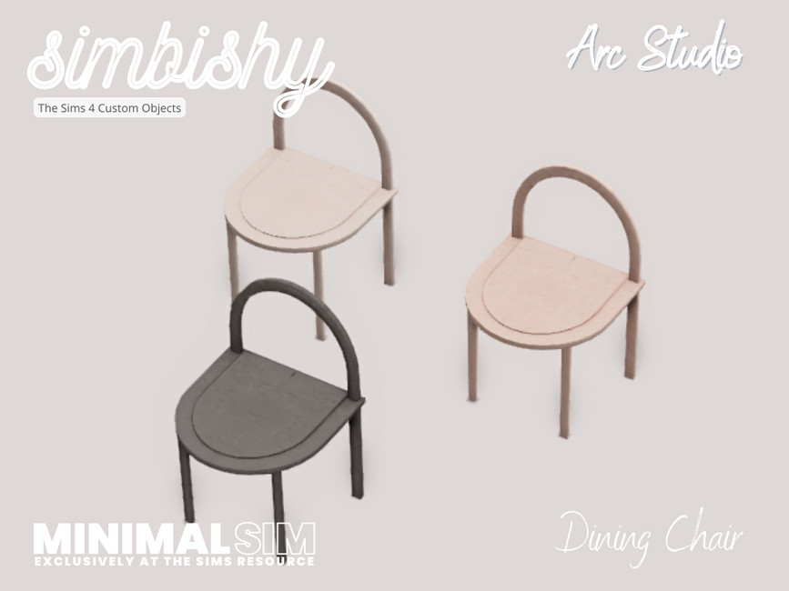 The Sims Resource - MinimalSIM - Arc Studio Dining Chair